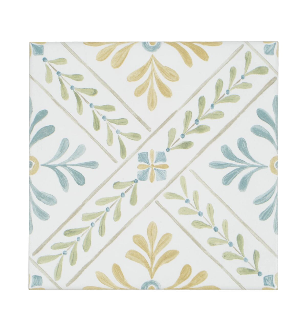 Nina Campbell Goa Aqua Ochre | Porcelain Floor & Wall Tiles | Fired Earth