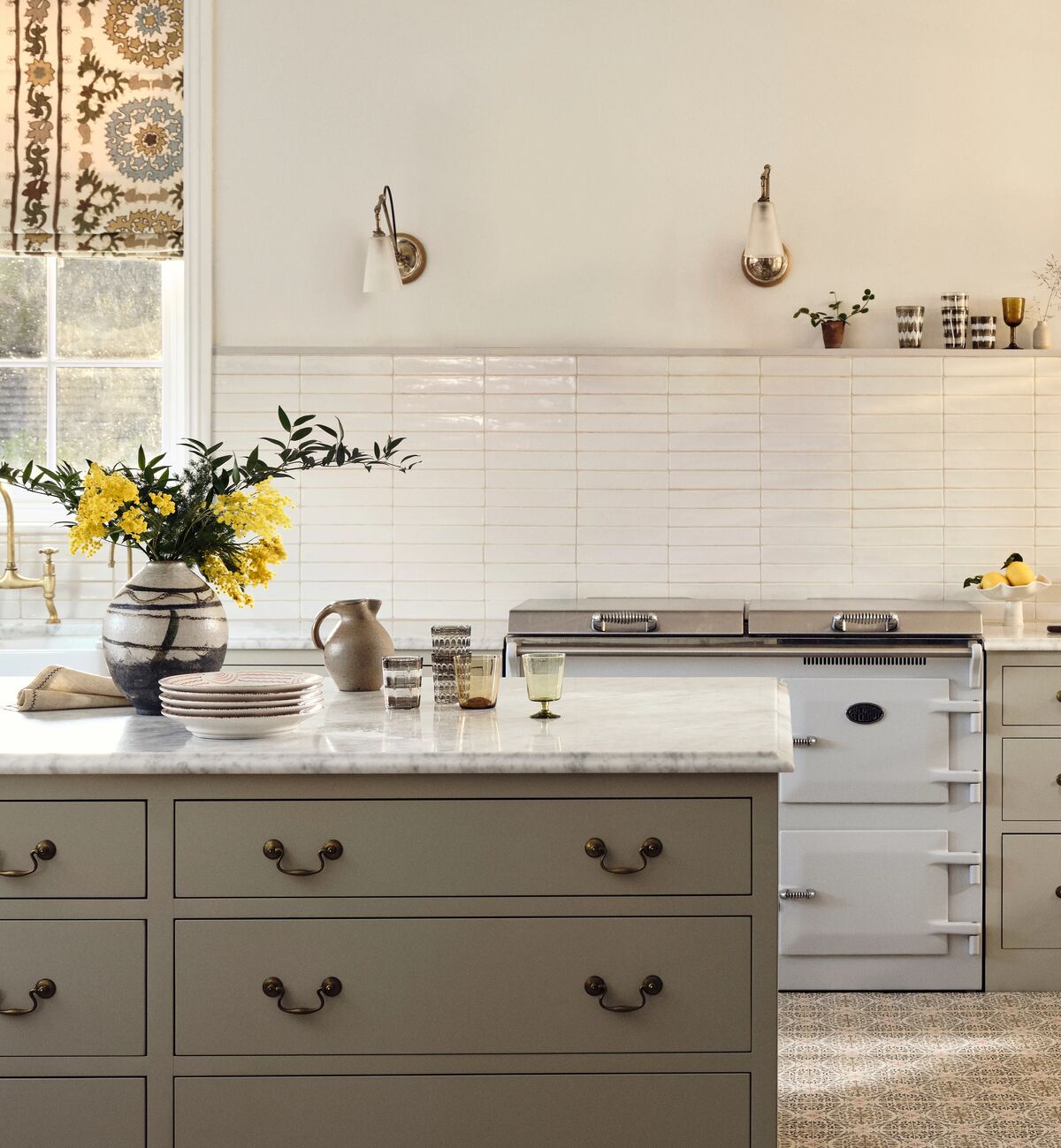 Nina Campbell Rivage Ivory | Glazed Wall Tile | Fired Earth