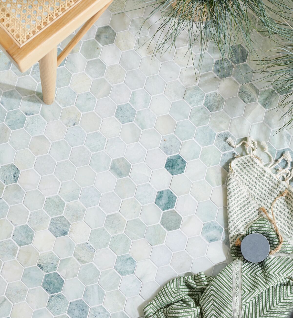 North Haven Hexagon Mosaic Tile | Wall & Floor Tiles – Fired Earth