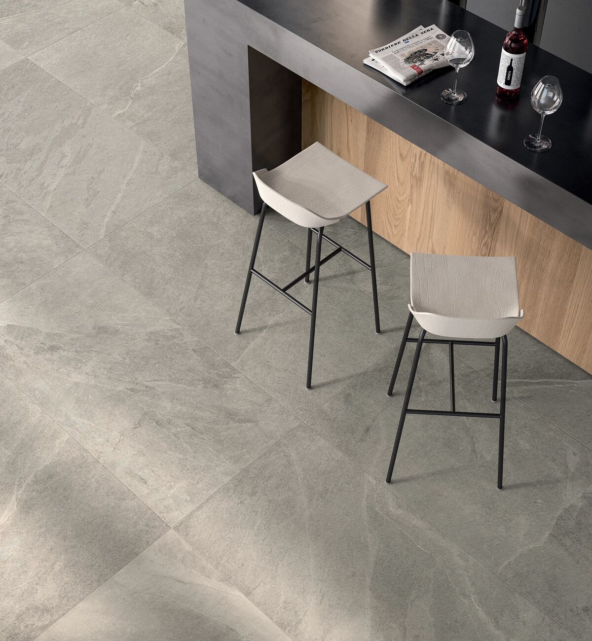 Shale Rectangular Slate Effect Tile Light Grey | Fired Earth Tiles