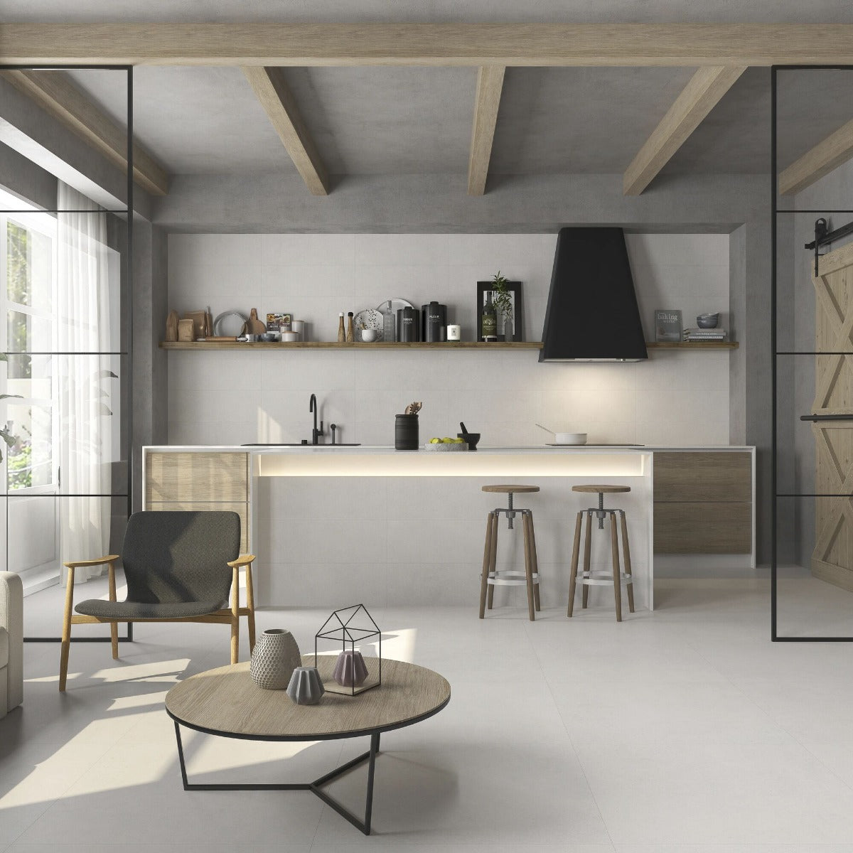 Form White Tile | Porcelain Tile 60x120 | Fired Earth