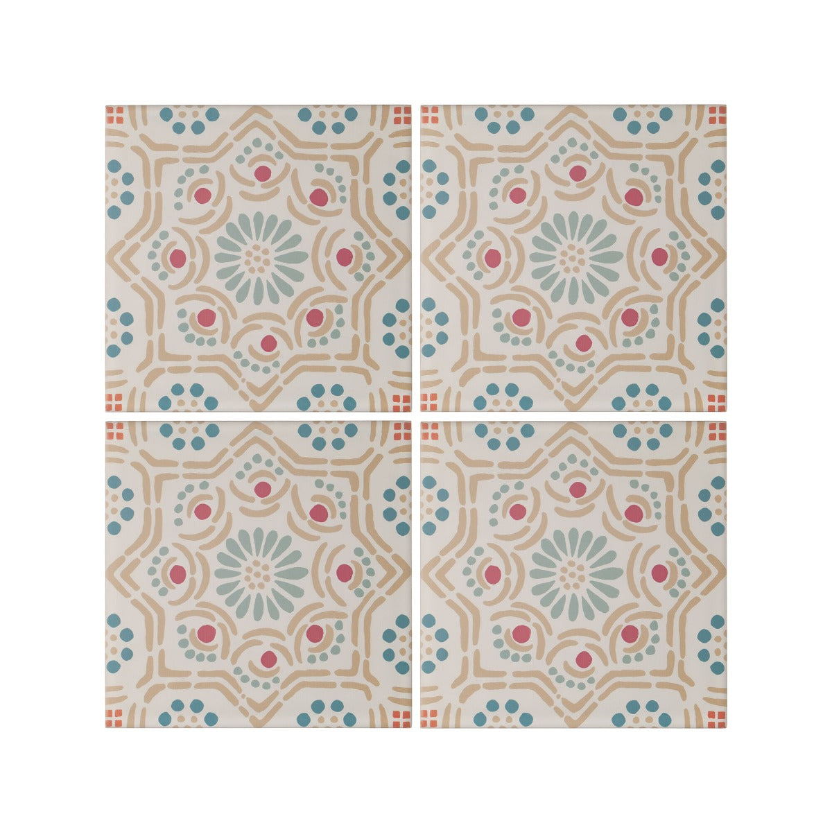 Nina Campbell Ronda Coral Aqua | Wall Tiles | Fired Earth Tiles