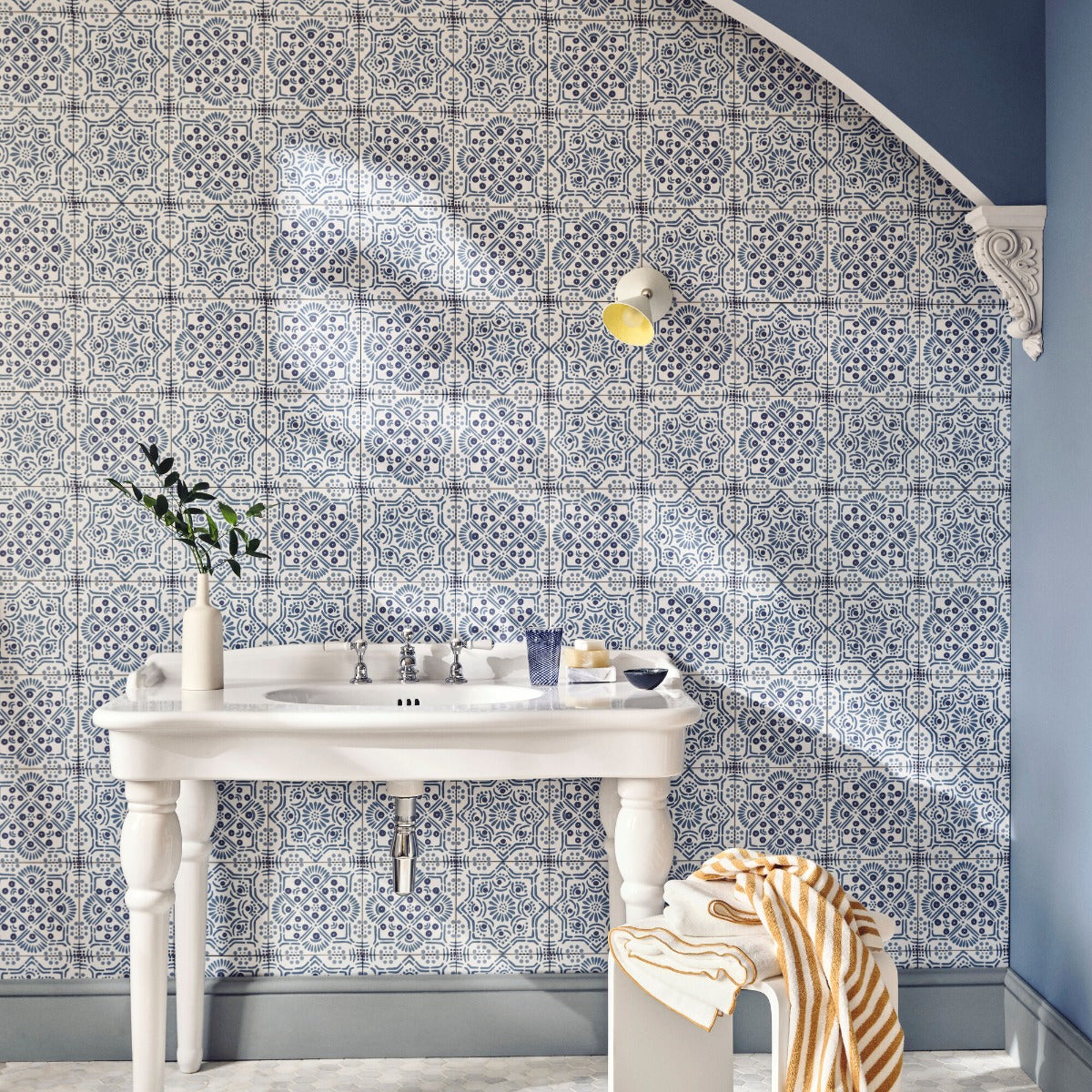 Nina Campbell Seville Blue | Wall Tiles | Fired Earth Tiles