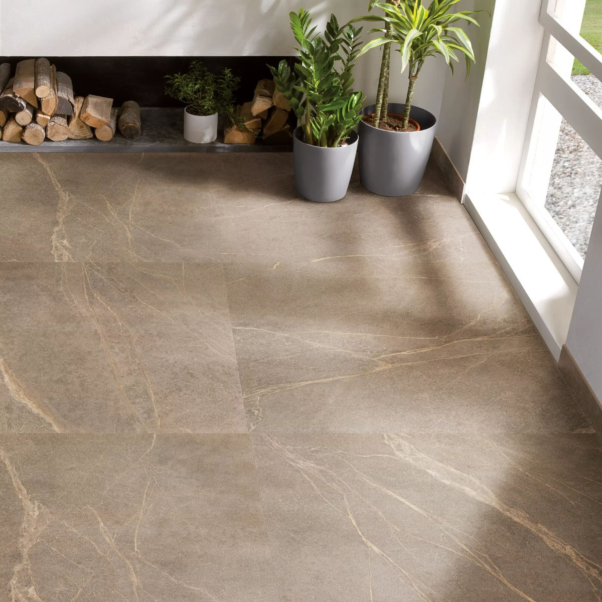 Rimini Ivory Stone Effect Tile – Fired Earth